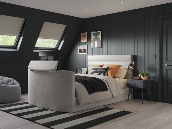 Bed with tv frame store